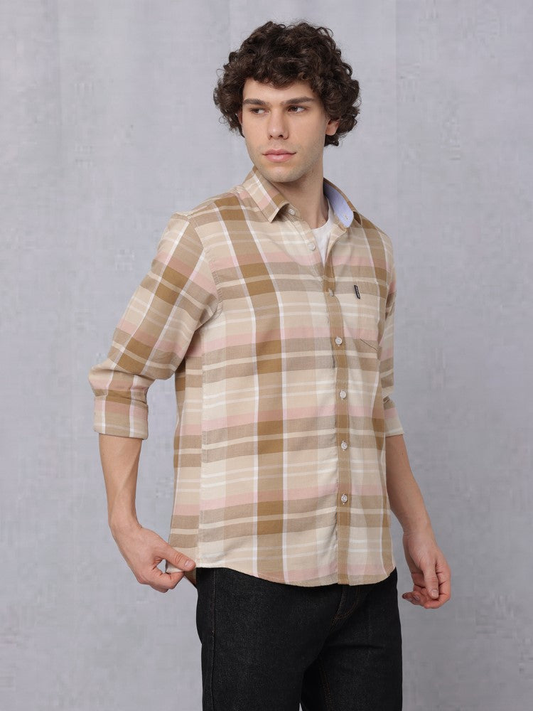 Big Multi-Coloured Check Woven Shirt – Onewear